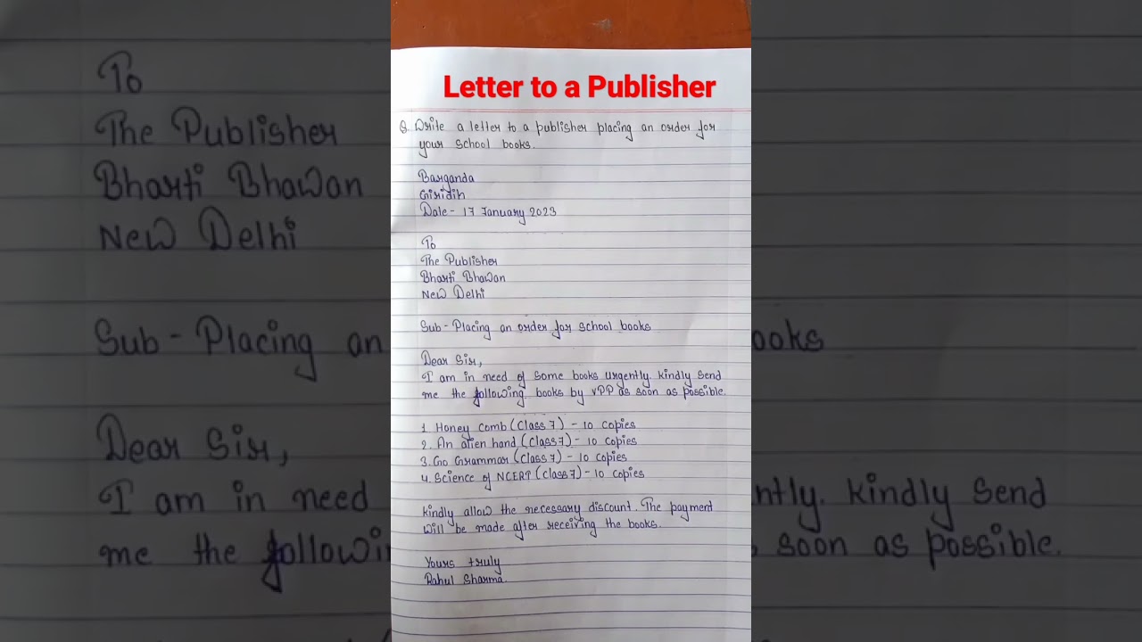 Letter to a Publisher #shorts #ytshorts #viral