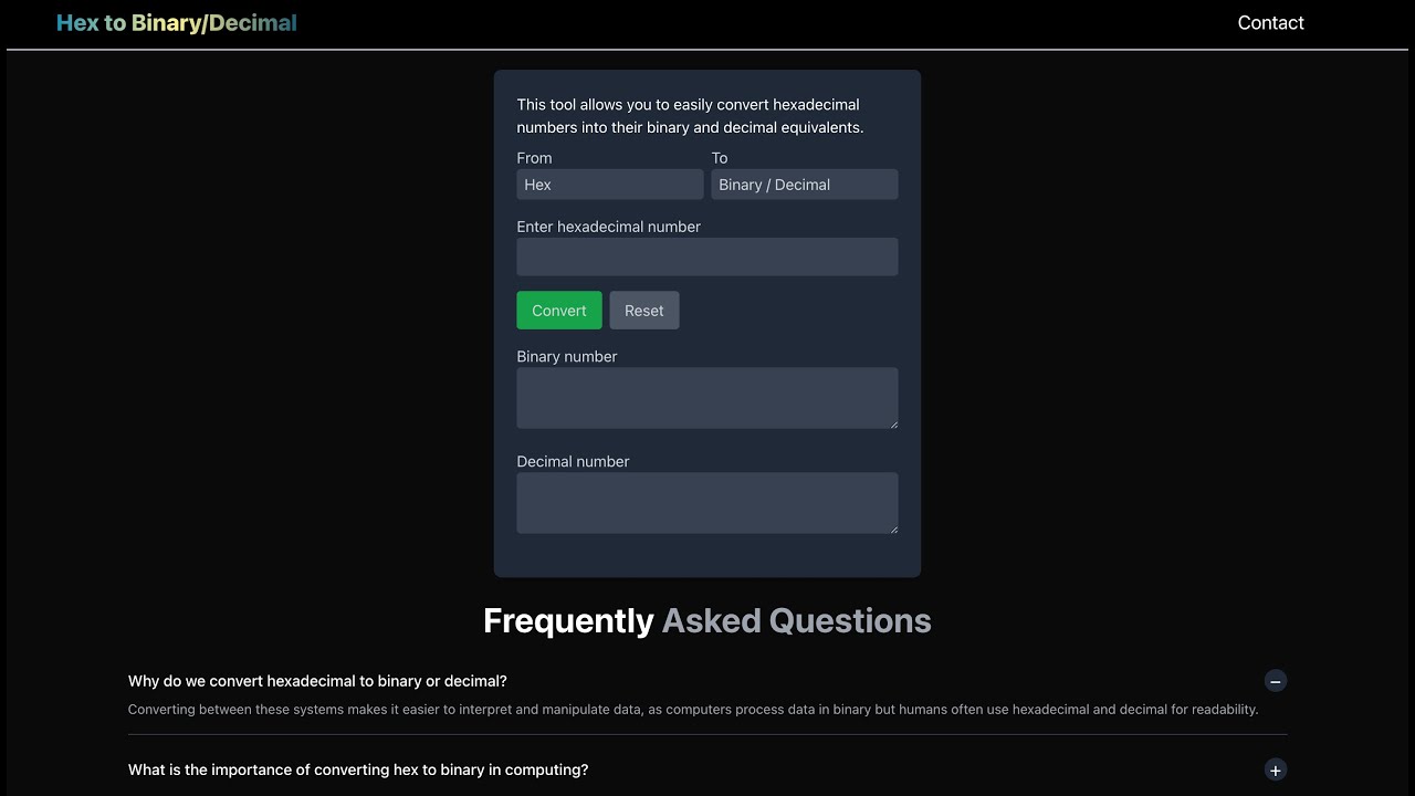 How to Use Hex to Binary Converter | Convert Hexadecimal to Binary | https://hextobinary.in
