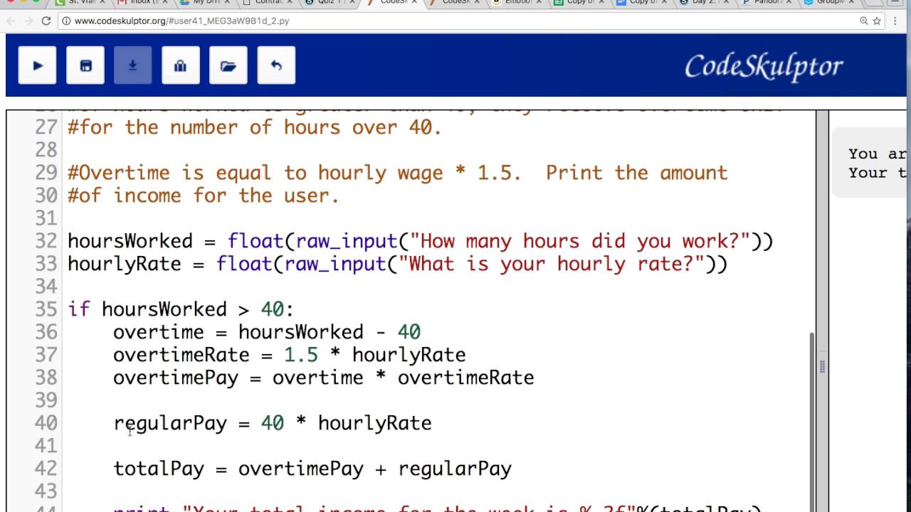 Python Project Tax Brackets