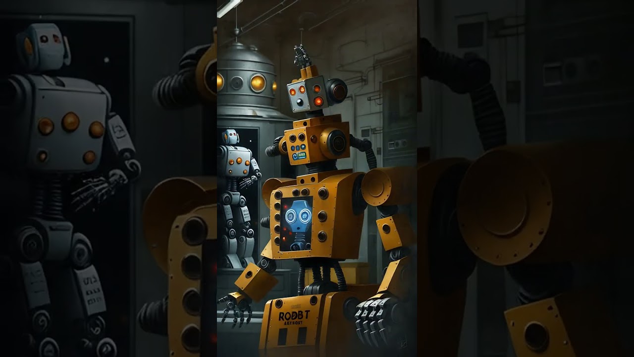 Free Stock Videos - AI animation - robot with two heads