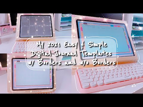 My 2021 Easy and Simple Digital Journal Free Templates πβ¨πΈ | GoodNotes5 & My Free Fonts π