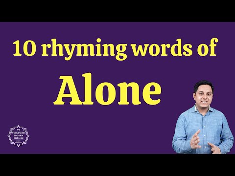 alone rhyming words | 10 rhyming words of alone | Spoken English by Vinod Sangwan