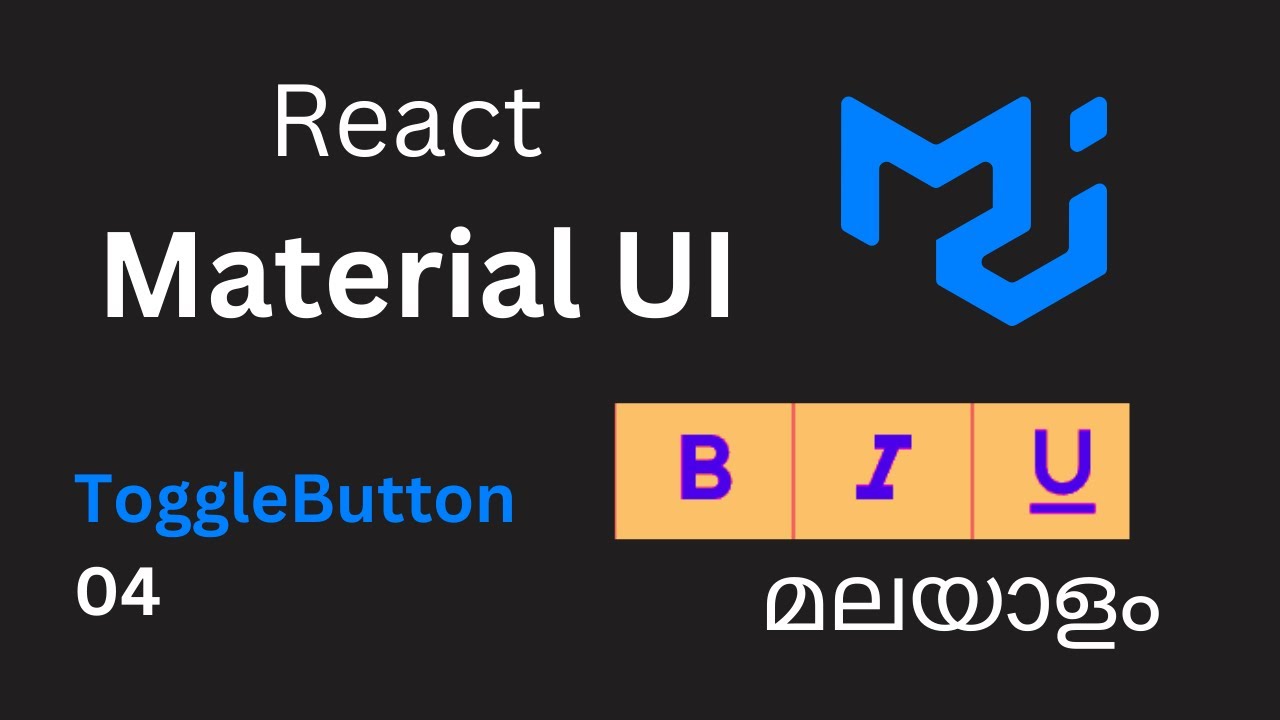 #4 React Material UI | ToggleButton