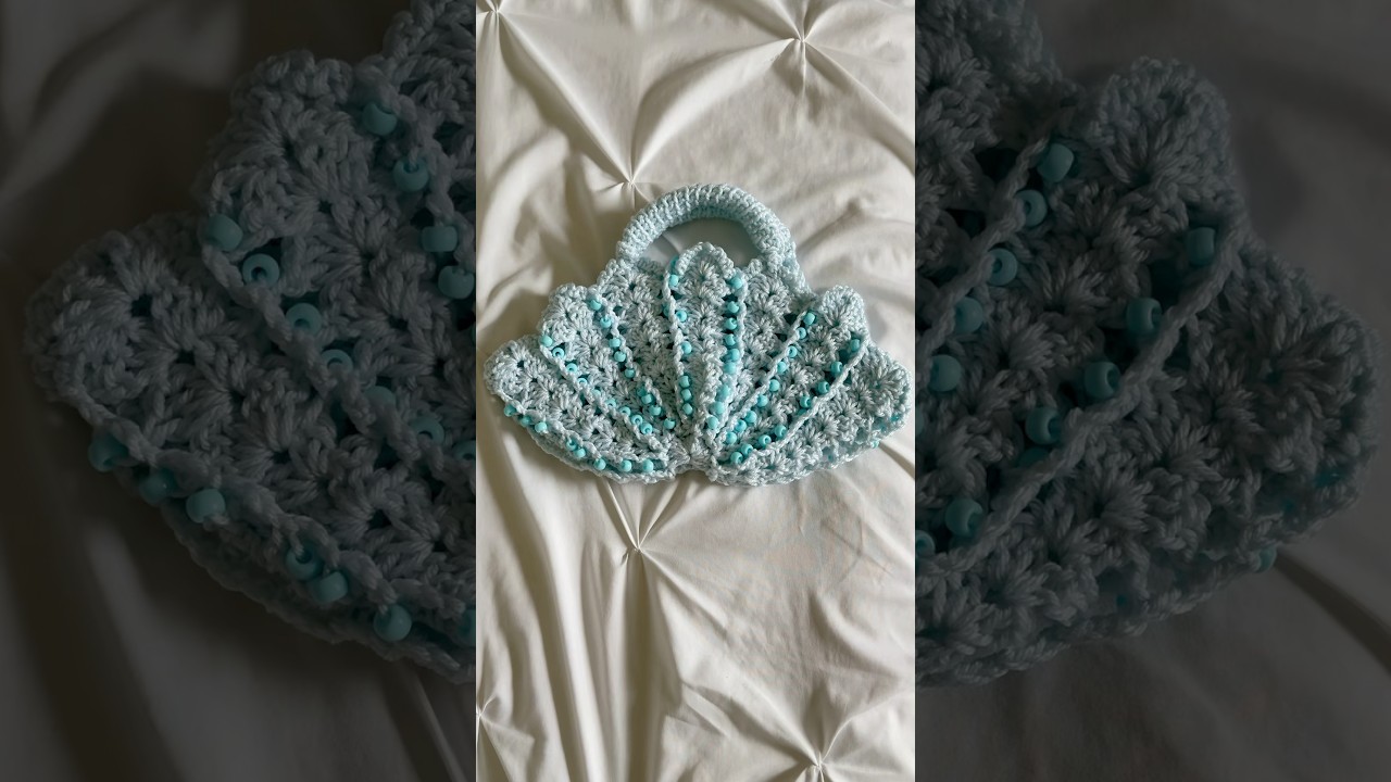 Crochet Shell Bag Tutorial #crochet #crochetideas #tutorial