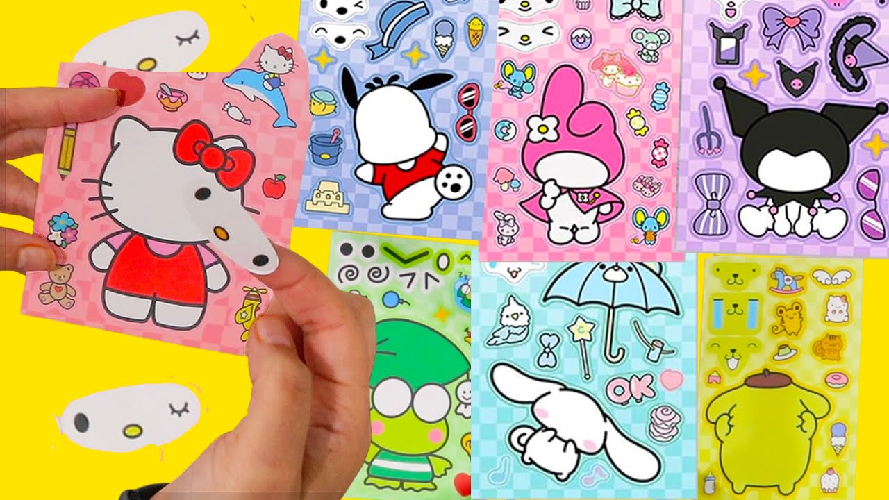 Pegatinas de caras de Hello Kitty