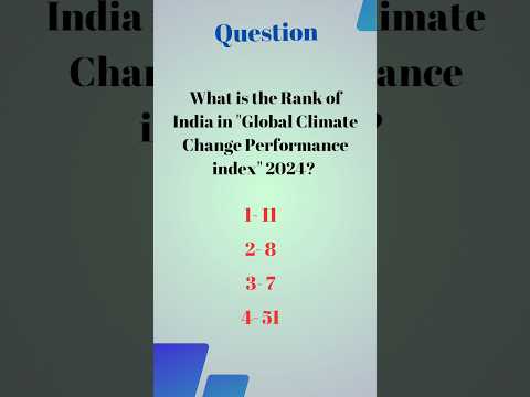 Quiz of the day 5 Global Climate chnage performance index 2024 #hungerindex #Gk #Gs #currentaffairs