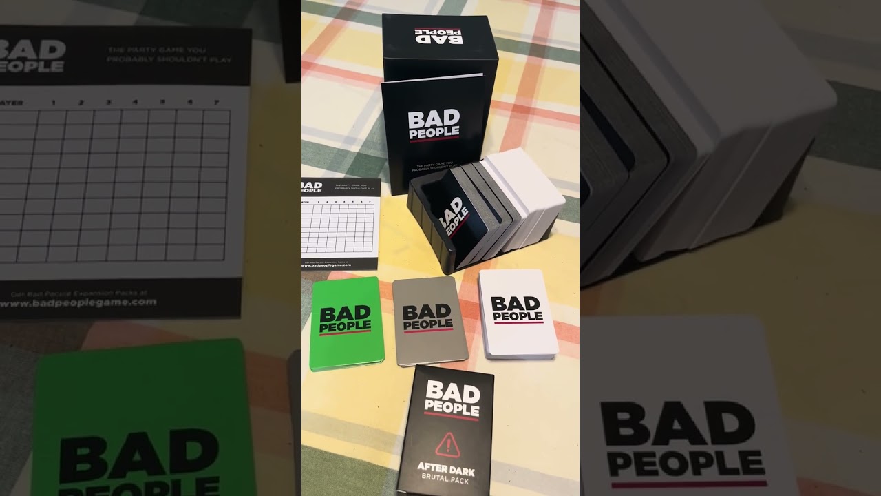 BAD PEOPLE Party Game + NSFW Expansion Set