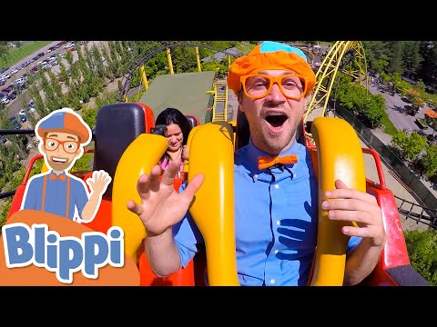 Blippi Visits A Theme Park! | Learn With Blippi For Kids! | Educational Videos For Toddlers