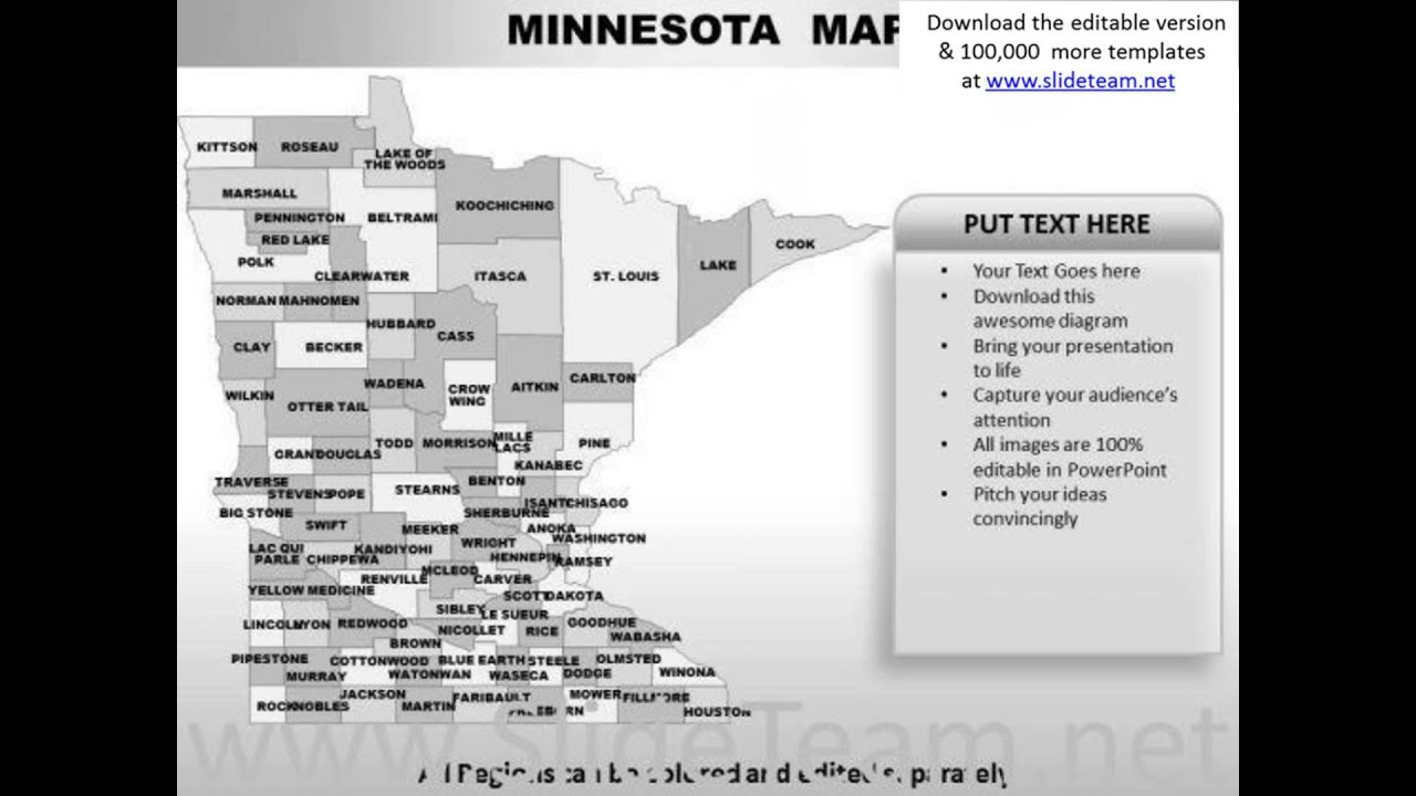 editable usa minnesota state powerpoint maps