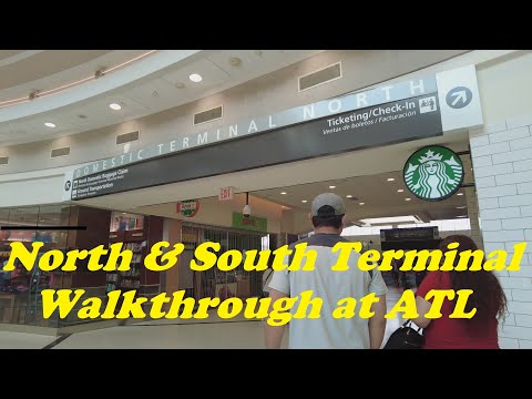 Atlanta Airport's Domestic Terminal Walkthrough (North & South)