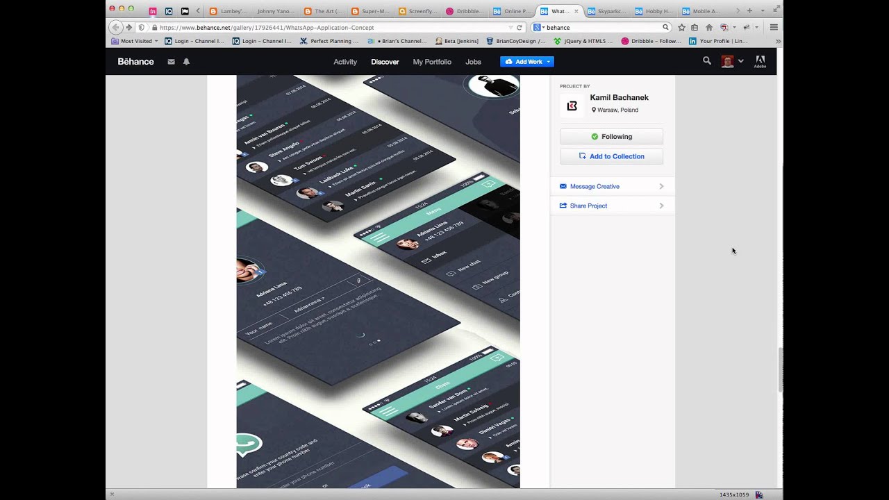 Scrolling Animation Example - Behance