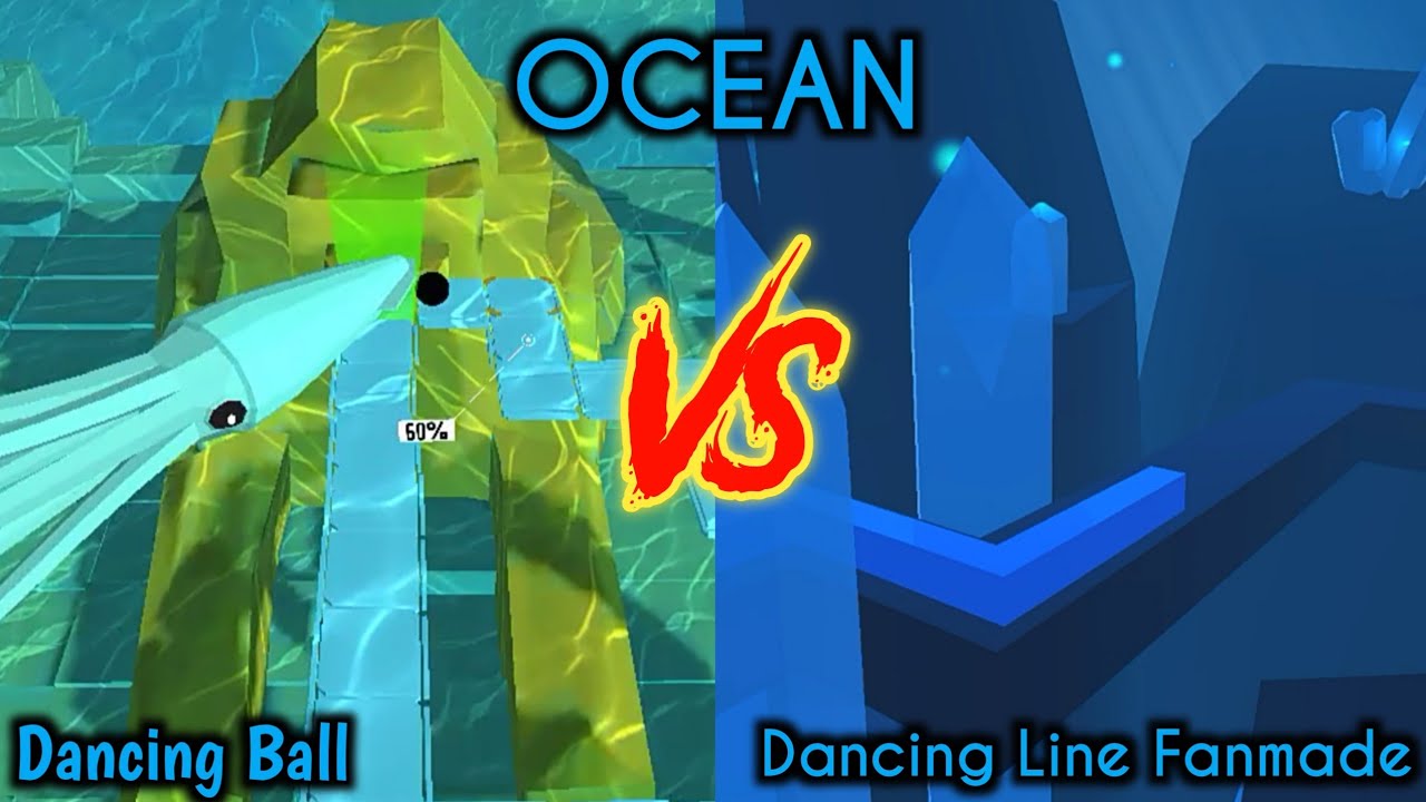 Dancing Line [Fanmade] vs Dancing Ball - Ocean