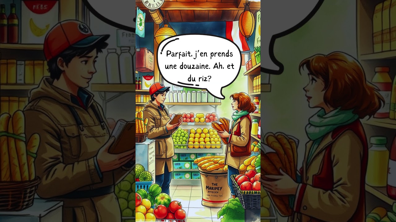 🛒 Simple French Grocery Store Conversation (Beginner A1/A2)