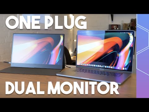 Epic one-cable dual monitor setup for MacBooks!