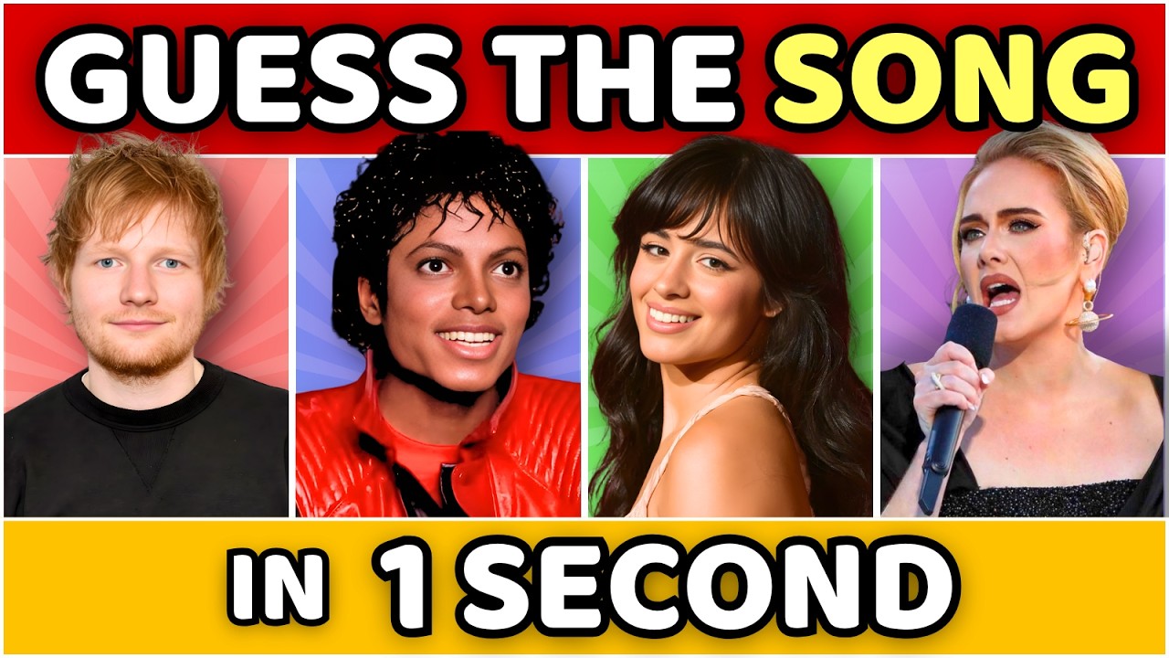 Guess the Song in 1 SECOND 🎵 | 50 Songs Music Quiz