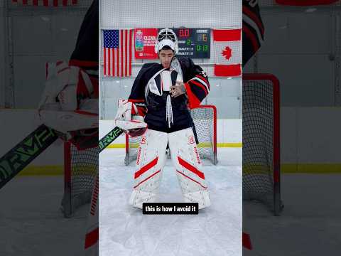 How To Wear Your Goalie Chest Pad #hockey #icehockey #nhl #hockeygoalie
