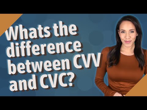 Whats the difference between CVV and CVC?