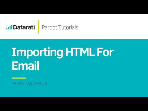 How to Import Custom HTML for Pardot Email Template Creation