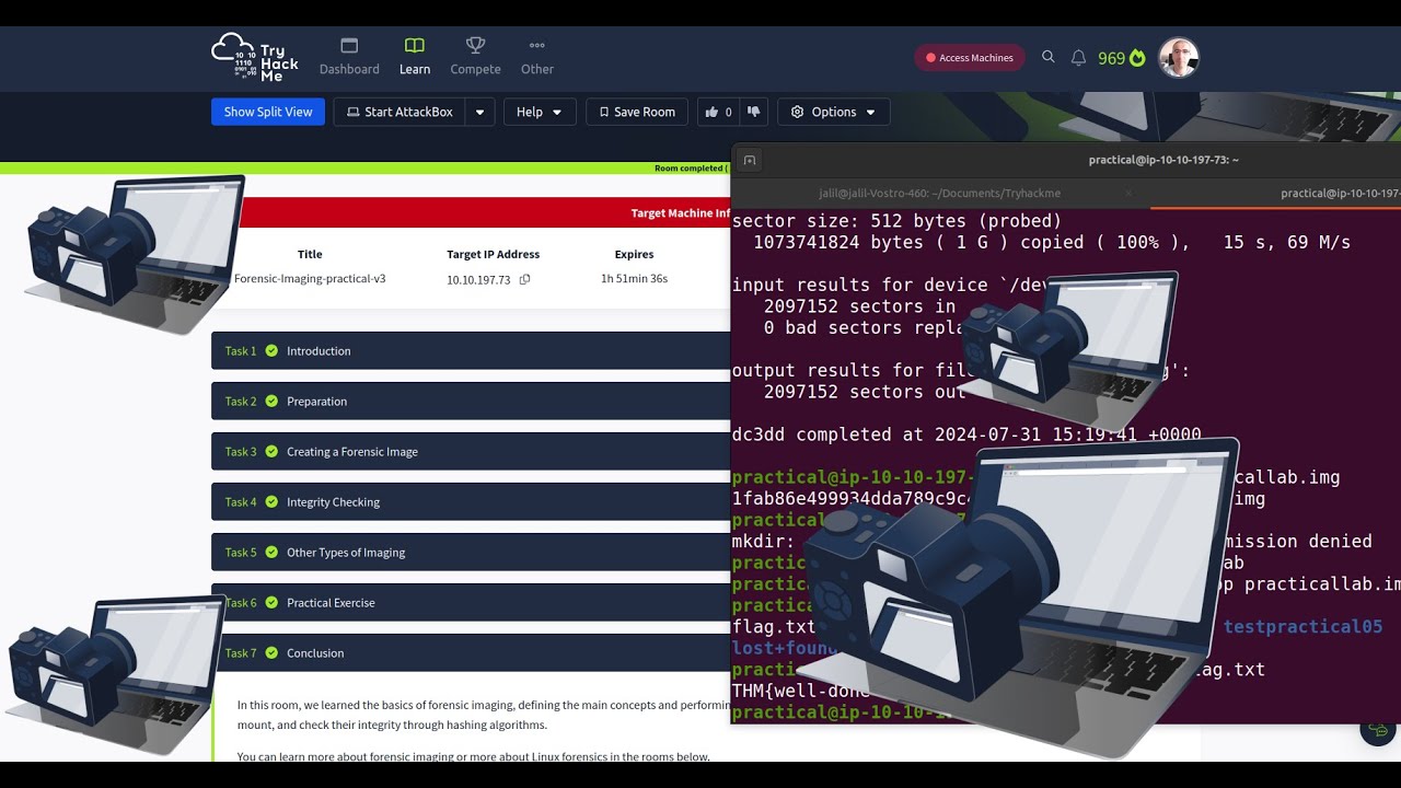 TryHackMe: Mastering Forensic Imaging: A Comprehensive Guide - dc3dd