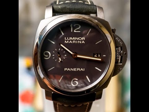 For Sale: Panerai 351 Luminor 1950 PAM 351 Titanium PAM 00351 44mm PAM 312 Tobacco Dial $6000