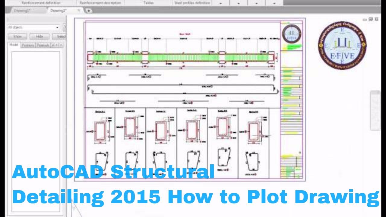 AutoCAD Structural Detailing 2015-How to Plot Plan