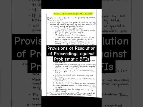NRB Act 2058: Chapter 9A Provision of Resolution of proceedings against Problematic BFIS by NRB