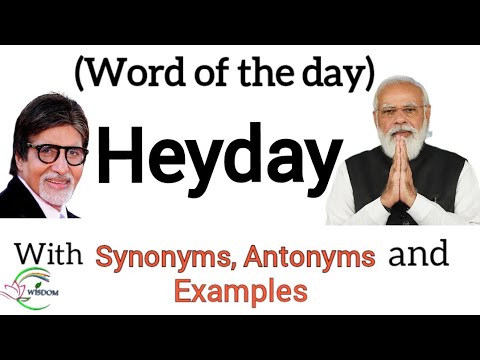 Heyday meaning in hindi | Heyday means | Heyday