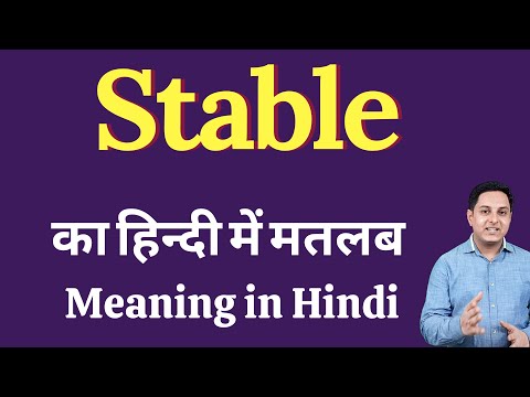 Stable meaning in Hindi | Stable ka kya matlab hota hai | daily use English words