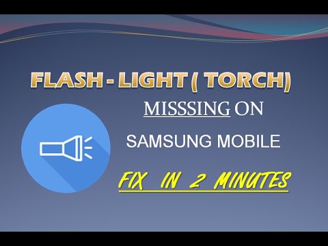 Find : missing FLASHLIGHT ICON On samsung mobile