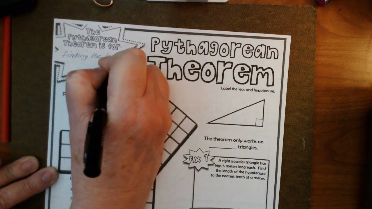 pythagorean theorem doodle notes