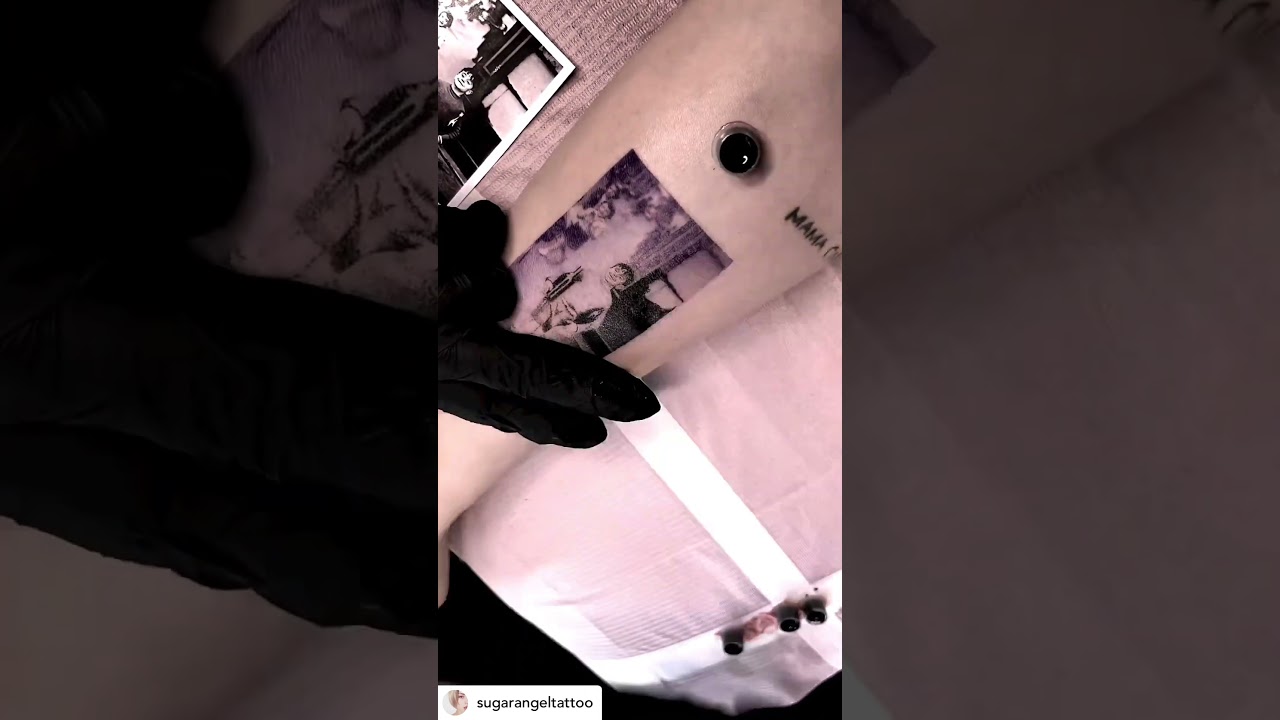 Beautiful Hand Poke Tattoo By Artist: @sugarangeltattoo