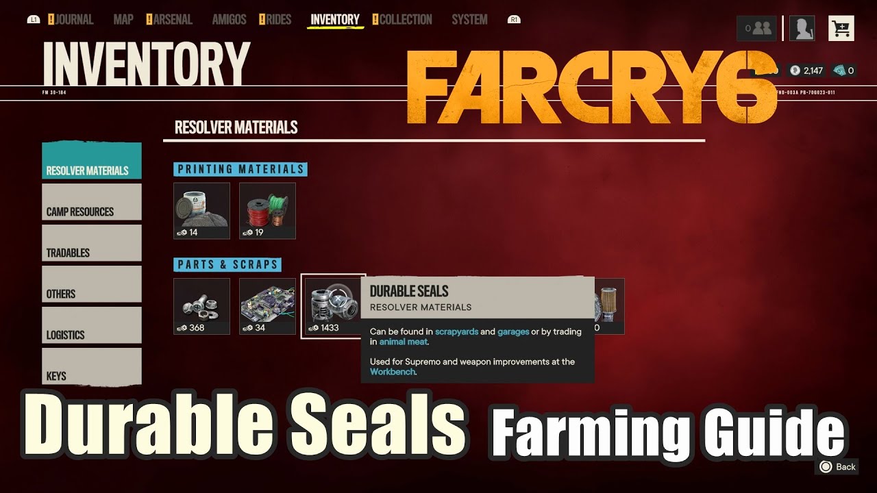 Far Cry 6 Durable Seals Material Farming Guide