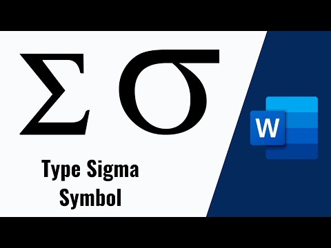 How to type Sigma Symbol in Microsoft Word