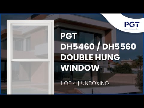1 of 4 - PGT Energy Vue DH5460 / Winguard DH5560 Vinyl Double Hung Window - Unboxing