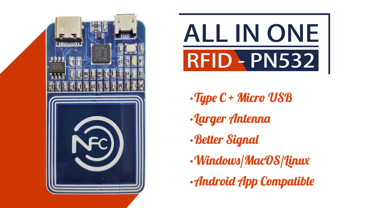New Design All In One PN532 RFID APP Working on Android with MTools | Micro USB Type C
