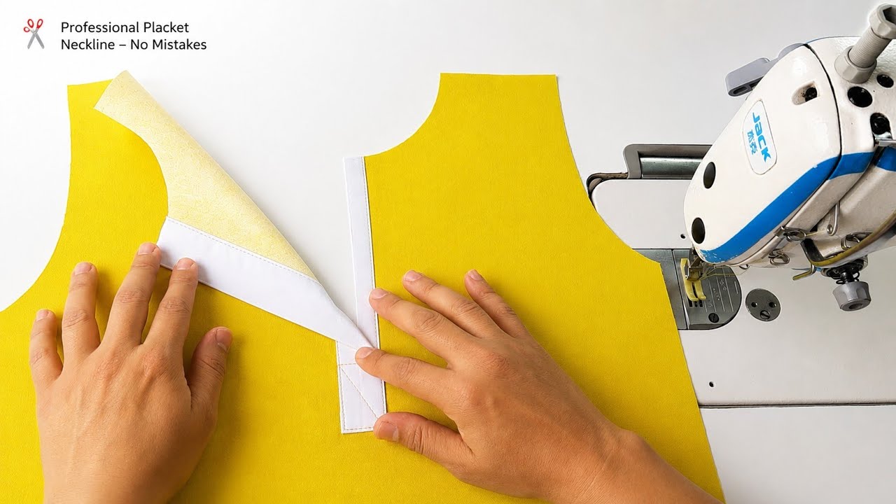 The secret of professional tailors for sewing a flawless neckline ✂️