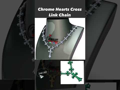 Chrome Hearts Cross Link Chain - Cross Chain - #customjewelry #jewellery #cross #crosschain #jesus