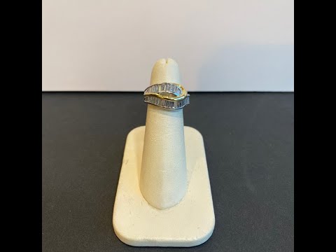 18K Yellow Gold and Platinum Diamond Baguette Ring 1.68 Carats