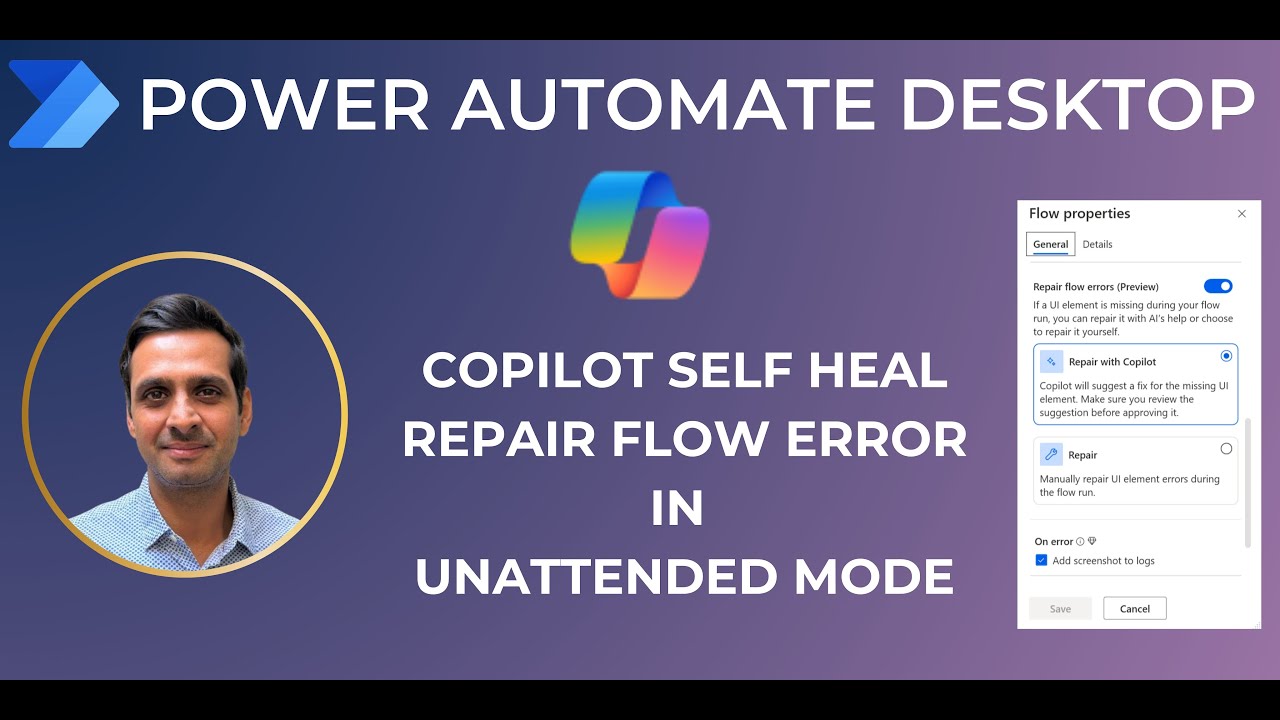 CoPilot Self heal feature to repair UI errors in Power Automa...