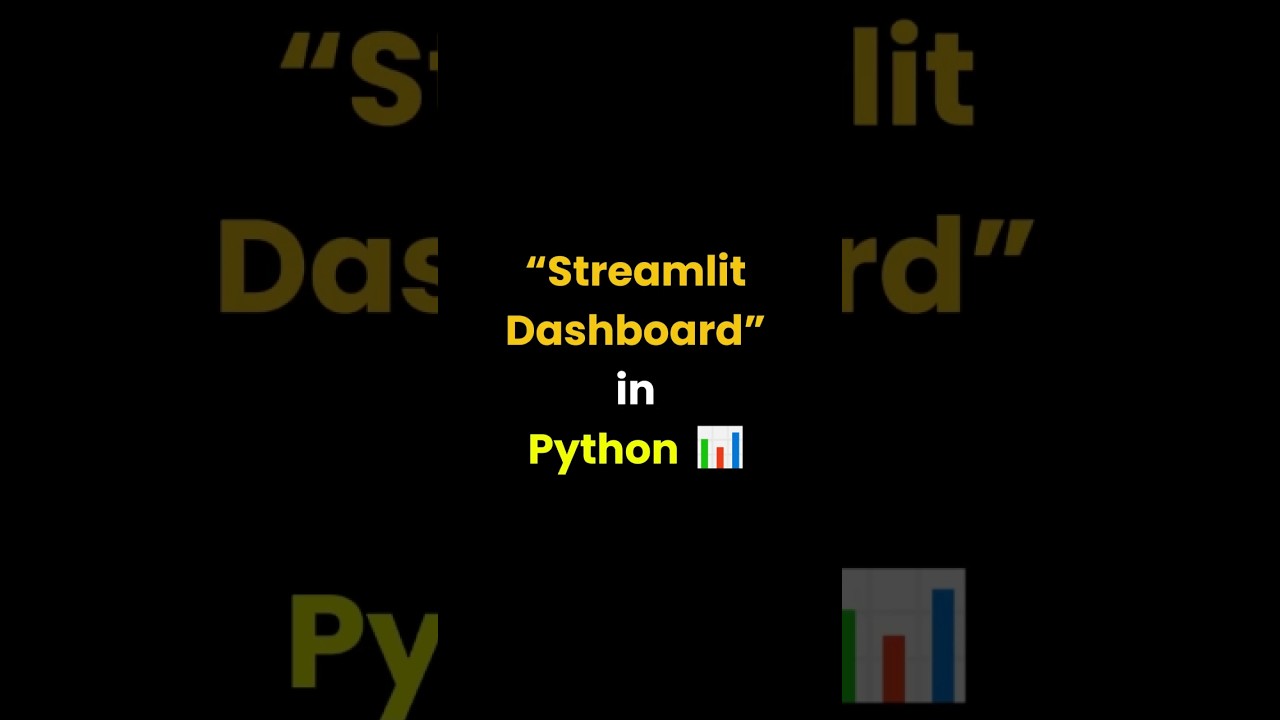 Streamlit Dashboard in Python #python #pythoncode #pythontutorial #coding #css #htmlcss