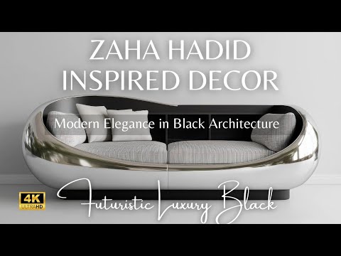 Zaha Hadid Style Luxury Modern Interior Design Trend 2025: Futuristic Elegance in Black Architecture