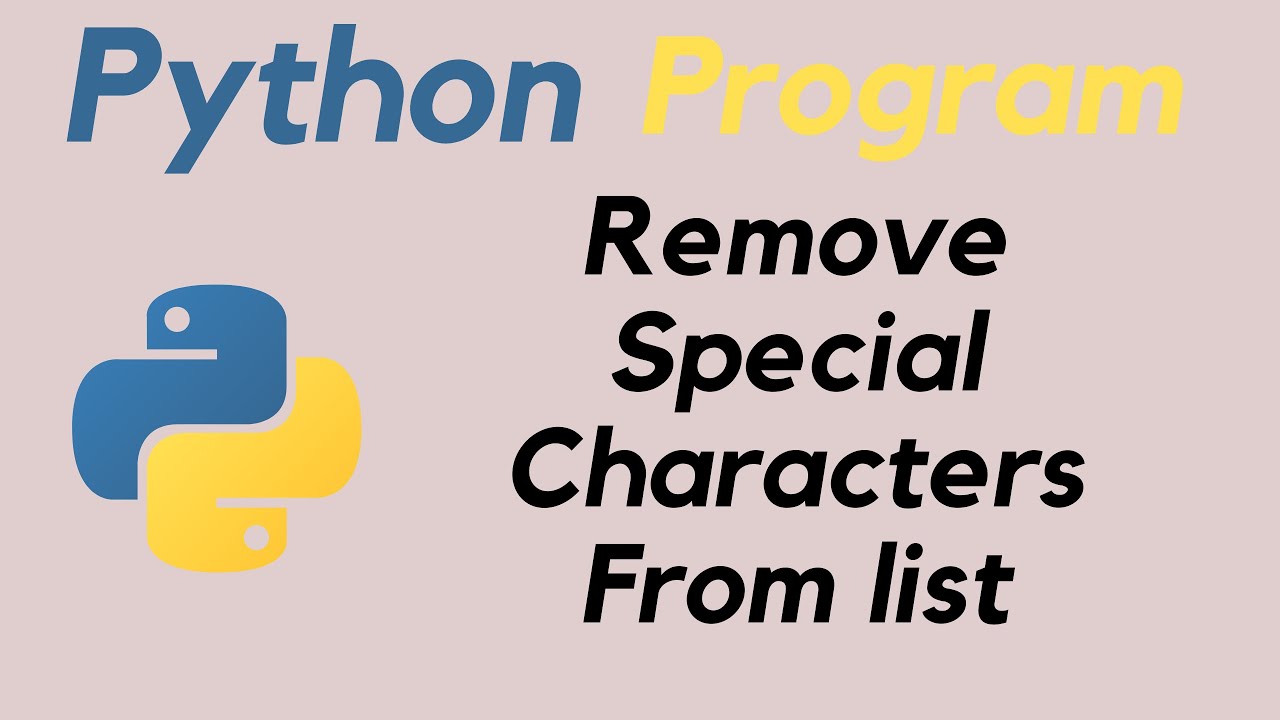 Remove Special Characters From list Python|| Python program