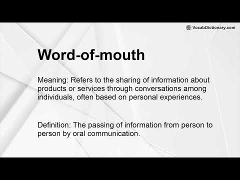Word-of-mouth Meaning