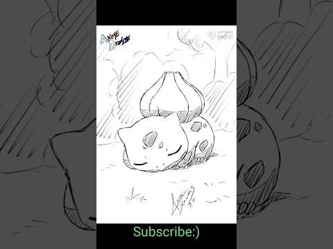 Drawing Bulbasaur sleeping in the forest š“ How to draw pokemon #bulbasaur #drawing