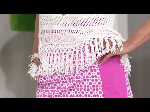 C. Wonder Trellis Print Pull-On Skort with Pockets on QVC