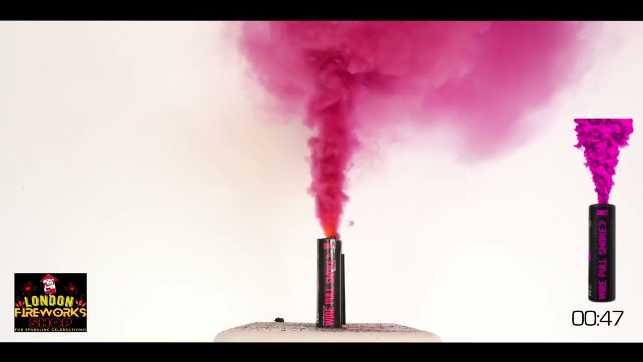 WP40 WIRE PULL SMOKE GRENADE   PINK