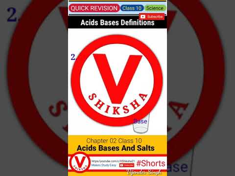 Acids Bases Definition | V Shiksha | Class 10 | #shorts