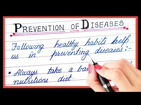 What are prevention of diseases in english | List of prevention of disease
