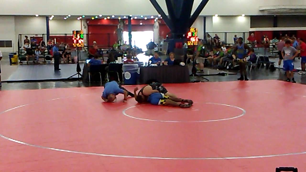 Brandon Chapin gets the pin in 2016 Junior Olympics.