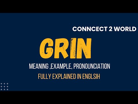 What Does grin Means || Meanings And Definitions With grin in ENGLISH